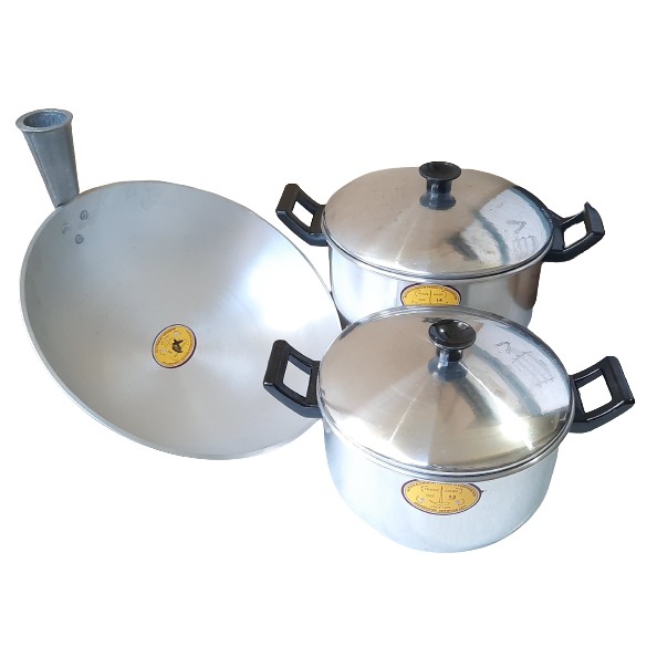 CASSEROLE 2SETS & FRYING FAN (AALUMINUM) | Shopee Singapore