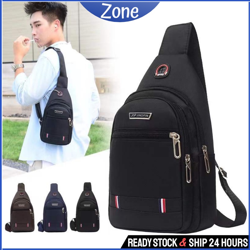 PSB119 Chest Bag Men Backpack Canvas Causal Travel Shoulder Messenger ...