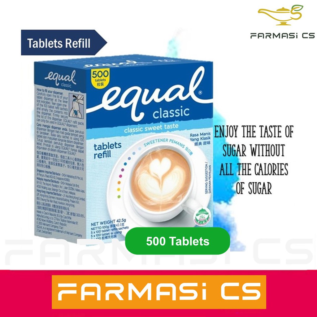 Equal Classic Sweet Taste Tablets Refill 500 Tablets EXP:06/2027 ...