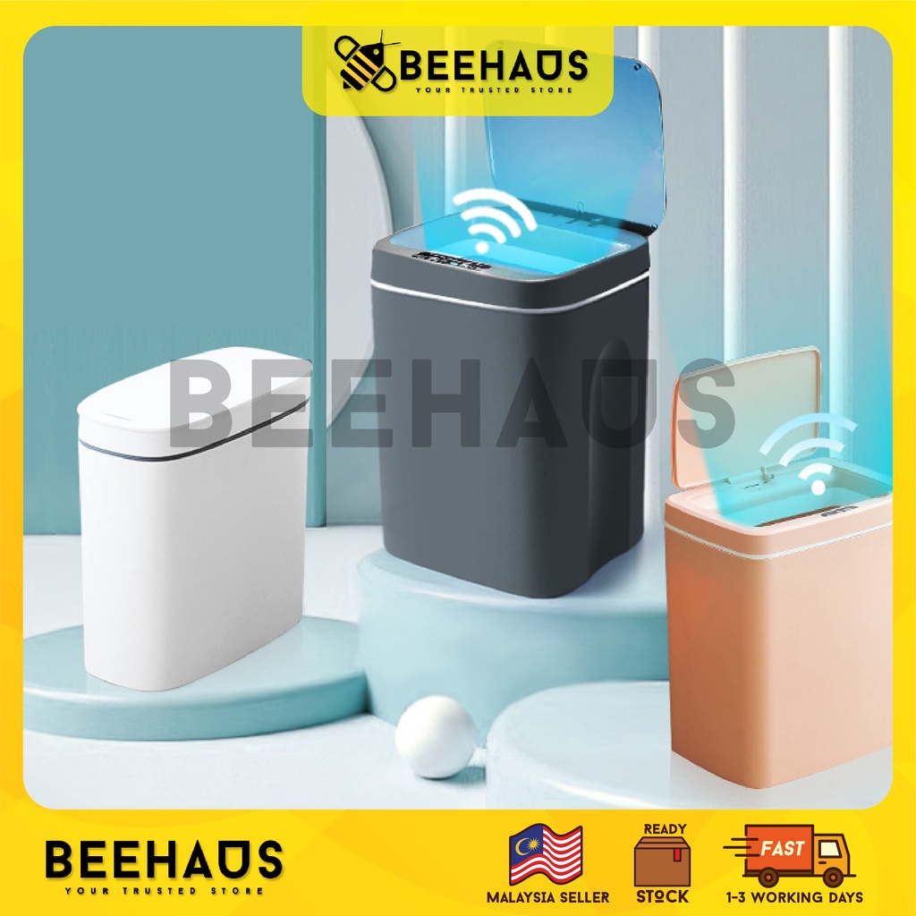 BEEHAUS Smart Sensor Dustbin | Automatic Touchless Trash Bin Rubbish ...