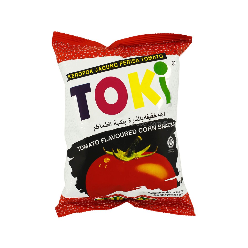 TOKI Tomato Flavoured Corn Snacks 1 Poly (14g x 30pcs) | Shopee Singapore