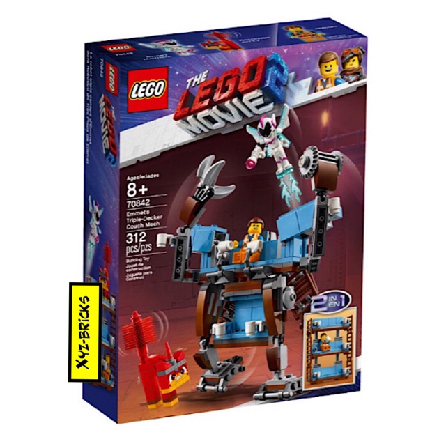 Lego 70842 - The Lego Movie 2 Emmet's Triple-Decker Couch Mech | Shopee ...