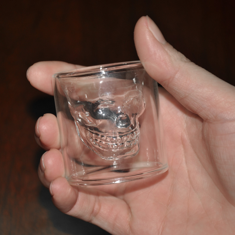 Hot Special Transparent Crystal Skull Head Shot Glass Cup For Whiskey ...