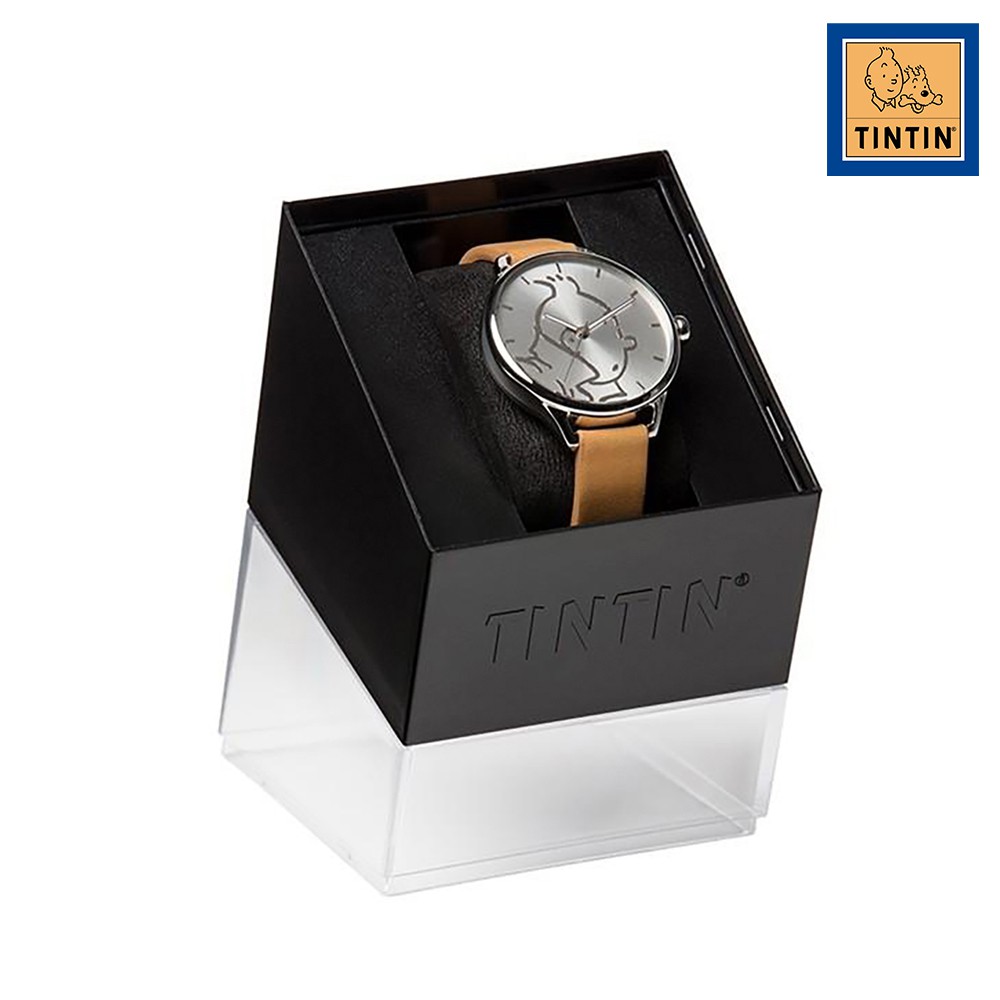 Tintin Analog Classic Round Dial Watch: Typical Tintin pose - Camel ...