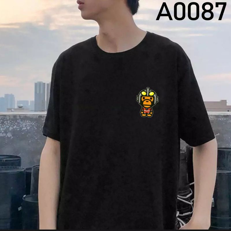 MERAH Bape Baby Milo GUNDAM Ultraman Tshirt FOR MEN WOMEN VIRAL BIG ...