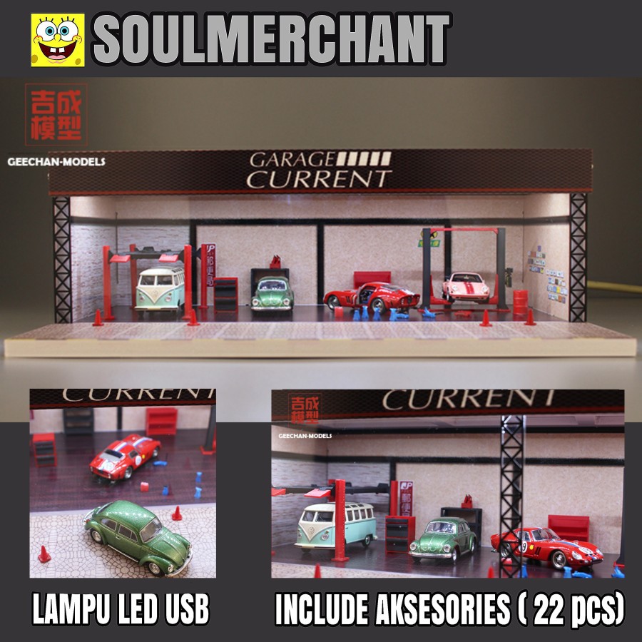 Geechan 1/64 DIORAMA GARAGE CURRENT SET with LED & ACC Gc0008-CJ | Shopee Singapore