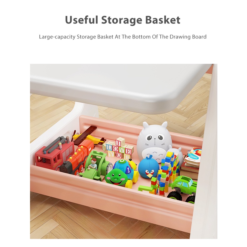 SG Stock - 4 In 1 Toddles Study Table Set Space Saver Fold-able Table ...