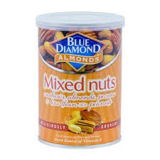 BLUE DIAMOND ROASTED MIXED NUTS (CASHEW ALMONDS PECANS AND LESS THAN 30 ...