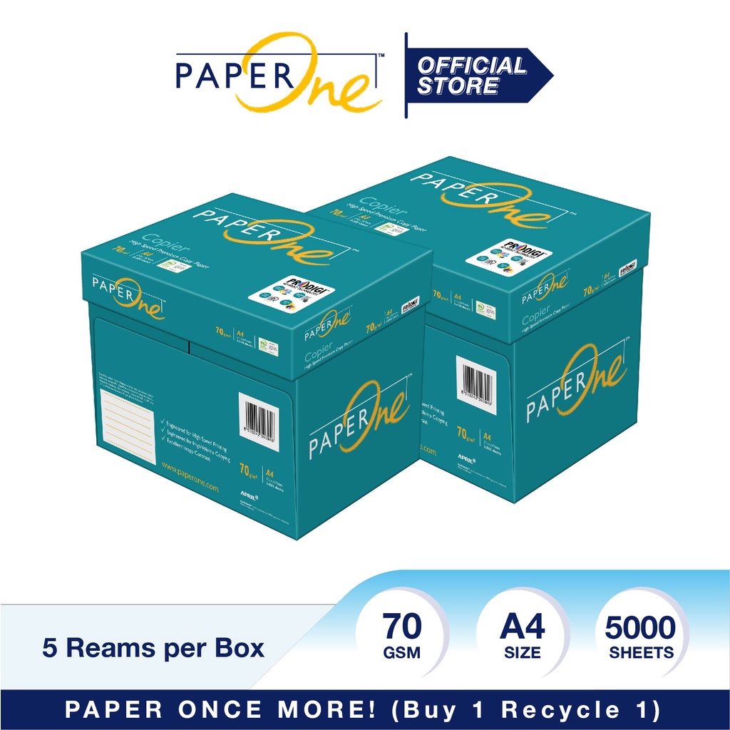 [Until 31.3 Only] PaperOne A4 Copier Paper 70gsm 5000 Sheets (10 Reams ...
