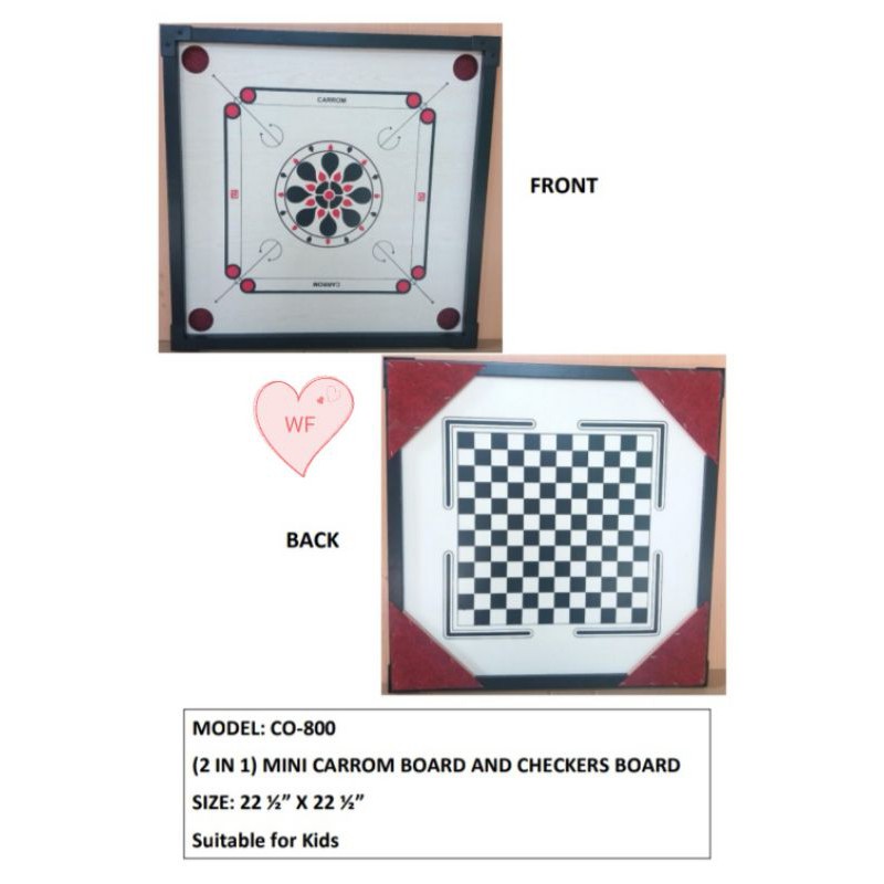 mini carrom board with both side game | Shopee Singapore