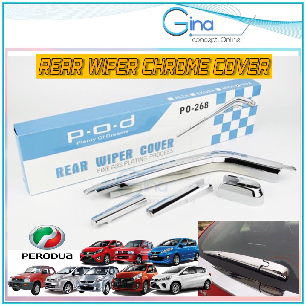 Rear Wiper Chrome Cover PERODUA / PROTON (Alza Myvi Exora Viva Kelisa ...