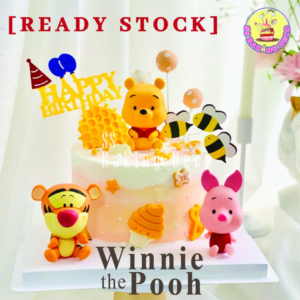 WINNIE THE POOH TIGGER CAKE TOPPER DECORATION | Shopee Singapore