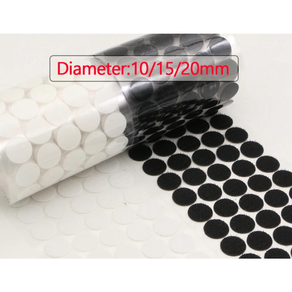 500pair/roll Round self adhesive hook and loop /Magic dots hook and ...