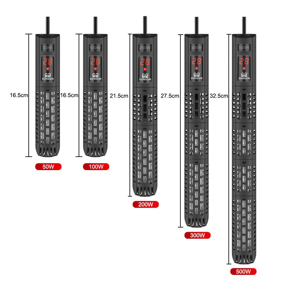 Sunsun GR Series Digital Display Fish Tank Heater Aquarium Temperature ...