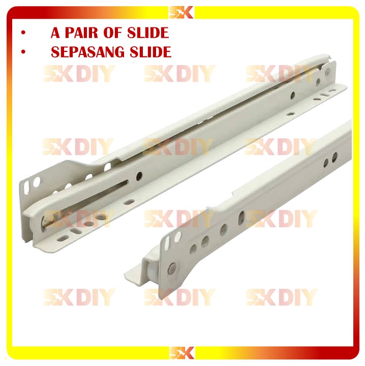 Heavy Duty Drawer Slide Roller Runner Drawer Roda Rail Wheel Rail Open ...