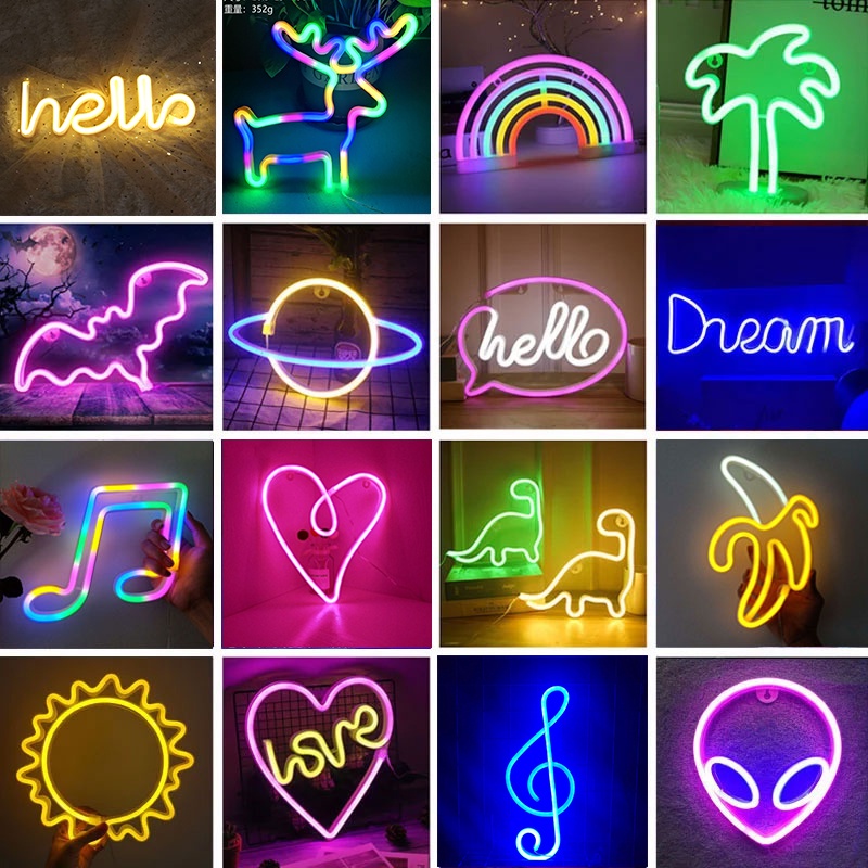 Room Decorative Color Light Neon Lamp | Shopee Singapore