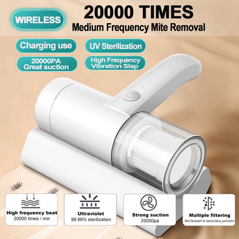 20000PA Handheld Dust Mites Vacuum Cleaner UV Mite Removal Cleaning ...