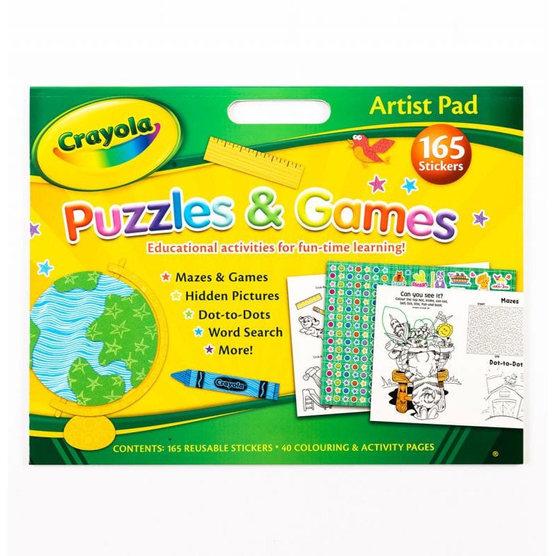 Crayola® Puzzle & Games Artist Pad | Educational activities fun-time ...