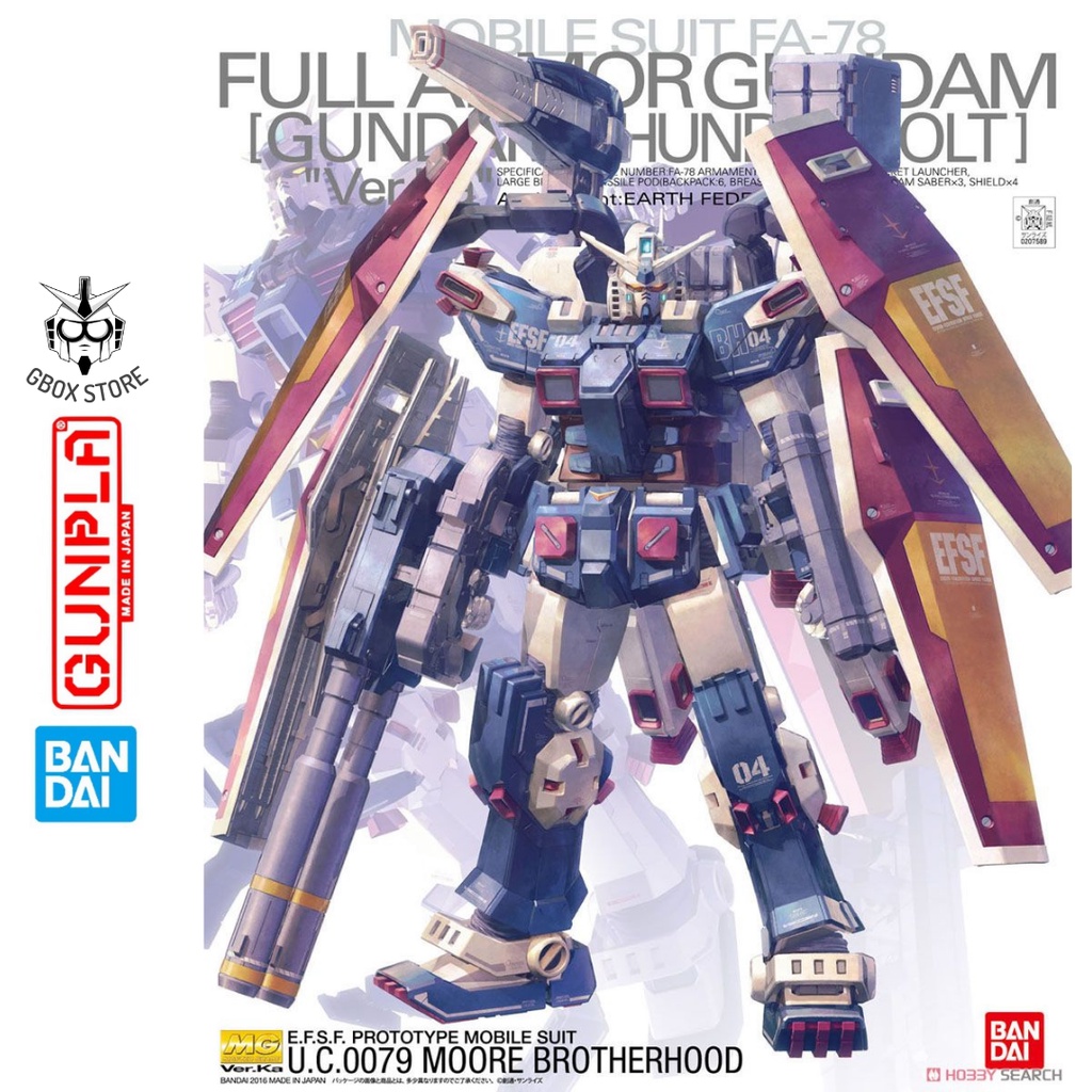 Gundam MG Full Armor Gundam Ver.Ka Gundam Thunderbolt Bandai 1 /100 ...