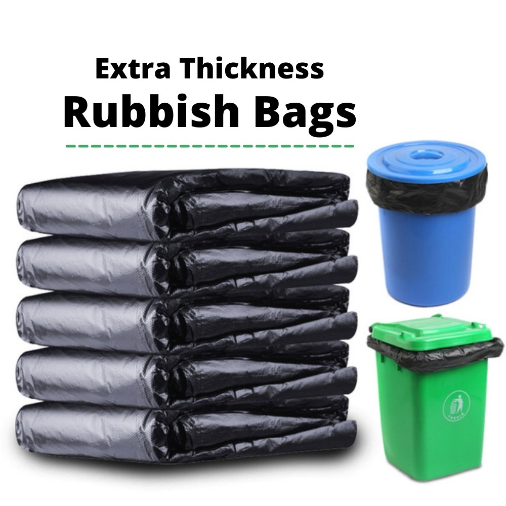 【SG】Extra Thick Large Trash Bag Rubbish Bag Leakage Free Durabl 45x50 ...