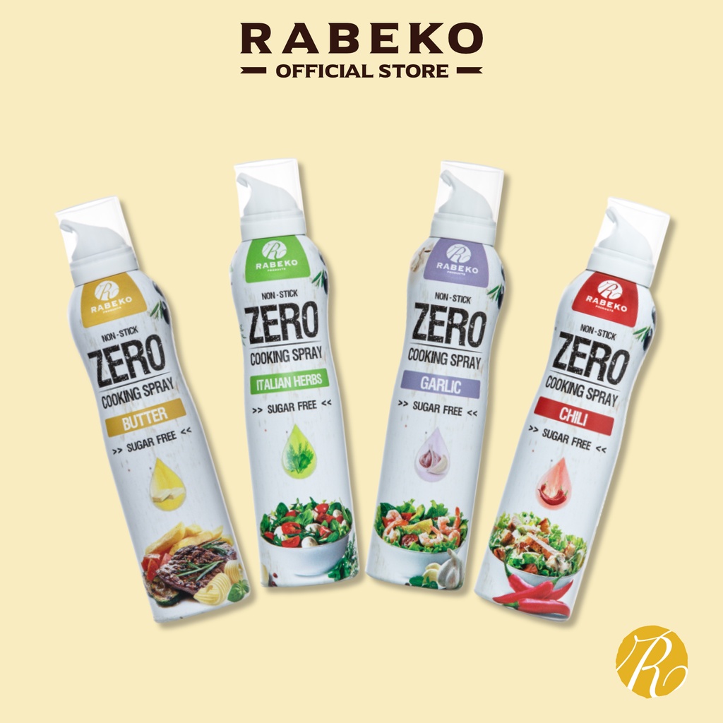 Rabeko ZERO Non-Stick Low-Calorie Flavored Cooking Spray 200ml | Shopee ...