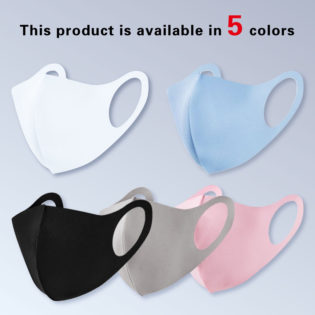 Ice Silk Cotton Mask Breathable Unisex Reusable Washable Anti Pollution ...