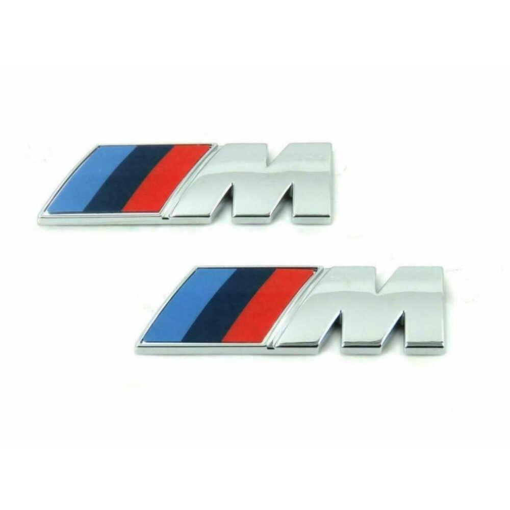 2PCS BMW ///M SPORT EMBLEM LOGO BADGE M-TECH Chrome Universal Fit Side ...