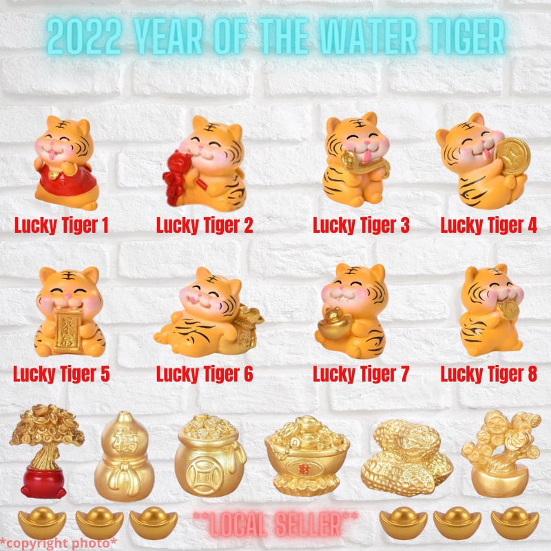 2022 Gift This: Chinese New Year Lucky Tiger mini Terrarium Figurine ...