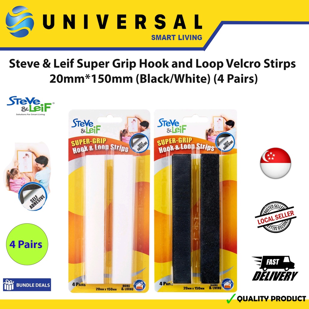 [SG SHOP SELLER] Steve & Leif Super Grip Hook and Loop Velcro Stirps ...