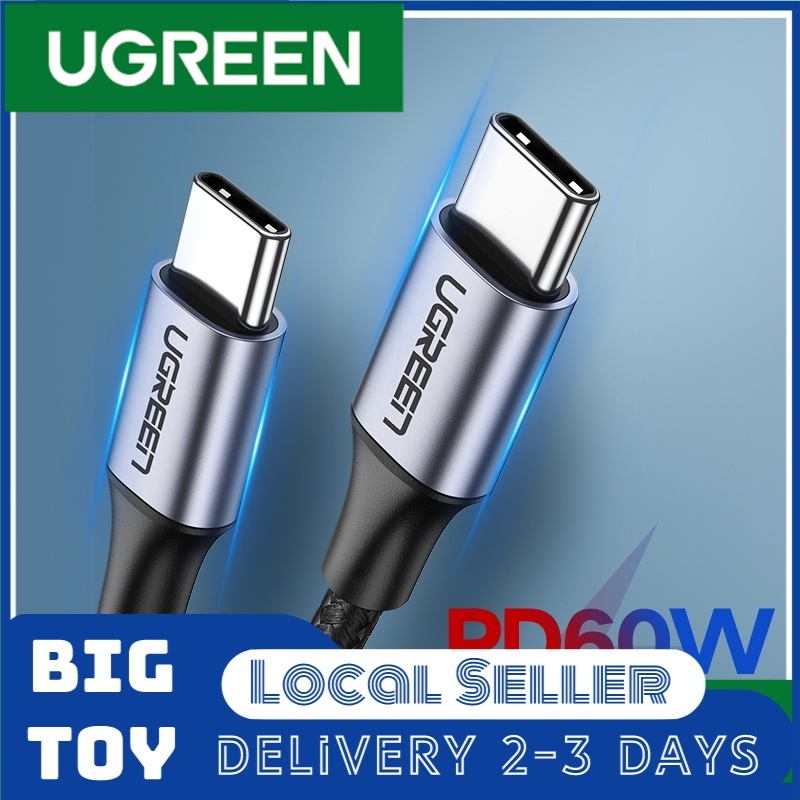 UGREEN 60W USB C to USB Type C Cable USB-C Fast Charge Data Line USBC Type-C PD Phone 1 Meter ...