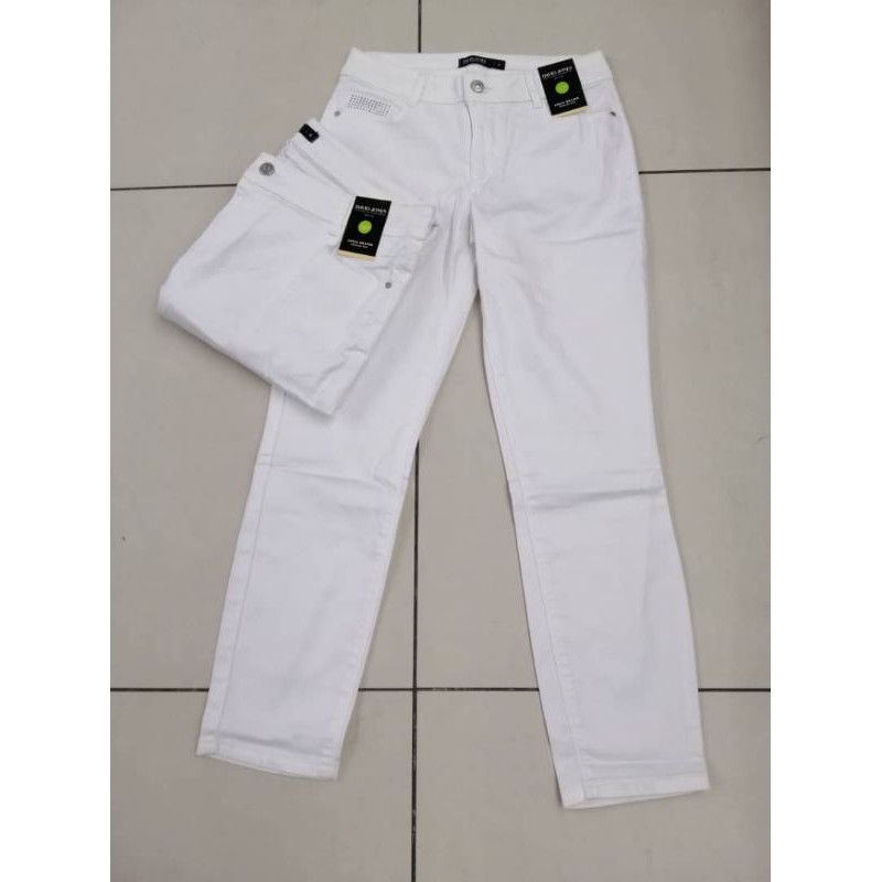 Seluar unisex Skinny & Straight cut White Jeans Best Quality | Shopee ...
