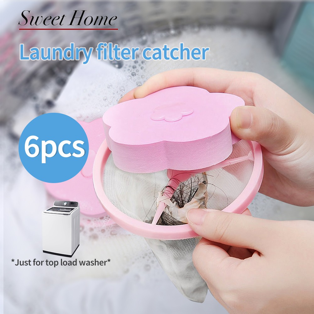 [Bundle of 6] Reusable Laundry Catcher Washing Machine Filter Bag Lint ...