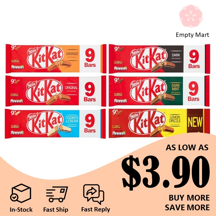 KitKat Individual Finger Chocolate Hazelnut Honey Comb Dark Mint Dark ...