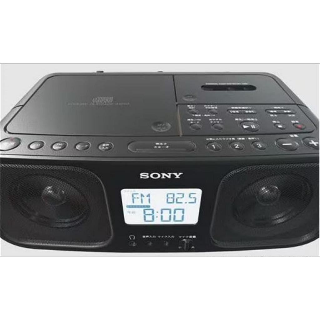 Sony CFD-S401 Black CD Radio Cassette Recorder FM/AM/ Wide FM Compatible Large LCD/Karaoke ...