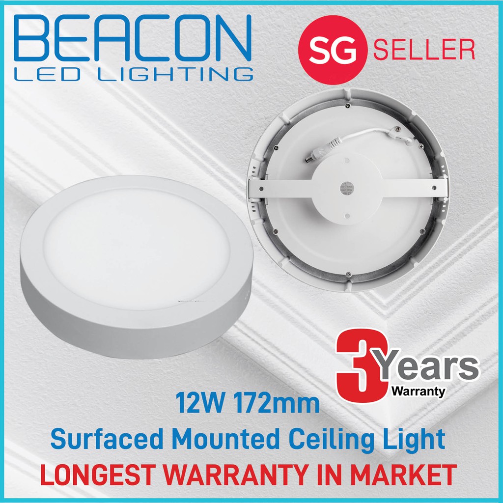 BEACON LED 12W/18W/30W Ceiling Light /Square Round Surface Mounted ...