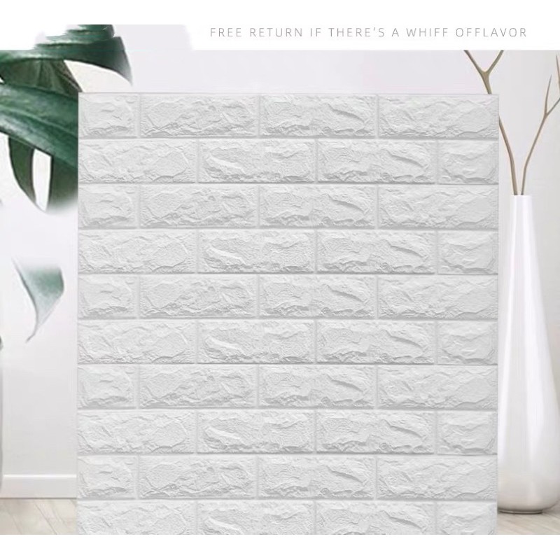 [Local] 70x77 PE Foam 3D White Brick Wall Stickers | Shopee Singapore