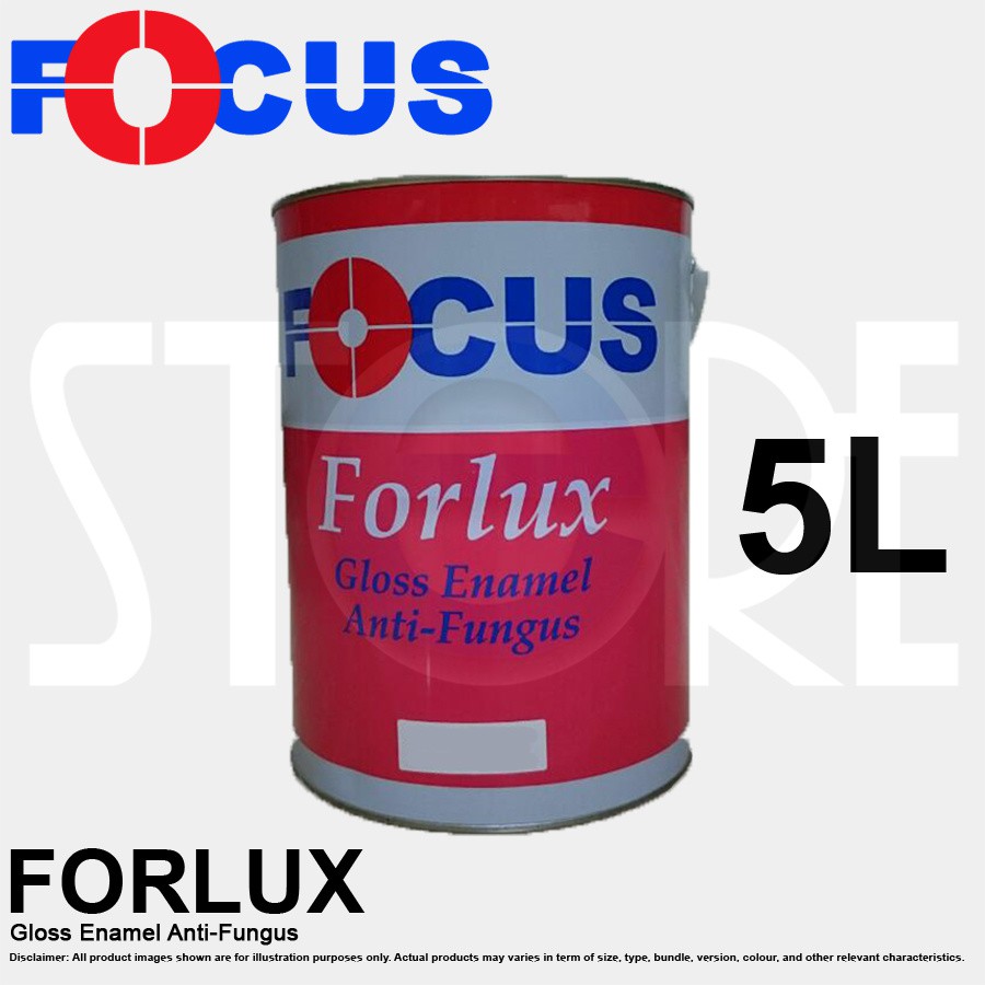 FOCUS FORLUX Gloss Enamel Anti-Fungus Paint 5L | Shopee Singapore