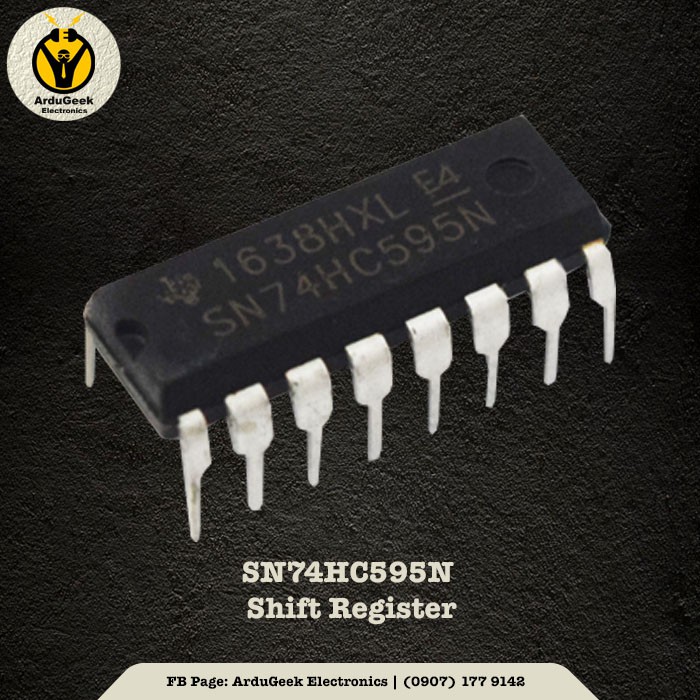 SN74HC595N 74HC595 DIP16 8bit Shift Register IC | Shopee Singapore