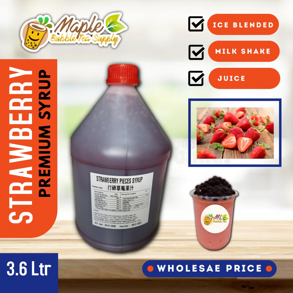 STRAWBERRY CONCERNTRATED JUICE / CORDIAL ICE BLENDED & MILK SHAKE ...