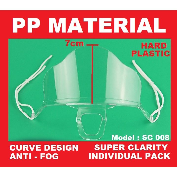 Spit Guard Mask [10pcs |20pcs] Food Hygiene Mouth Shield Plastic Mask ...