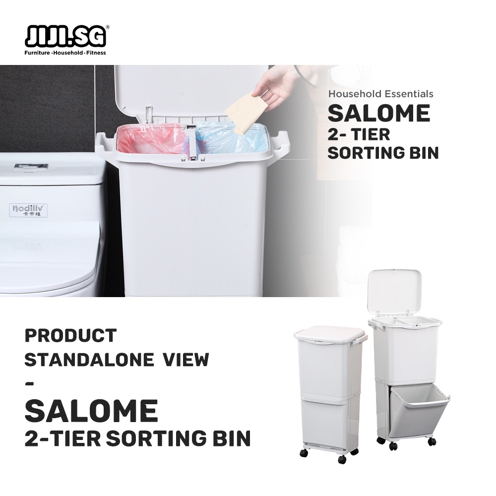 SALOME 2 Tier Sorting Bin Waste Bin | Shopee Singapore