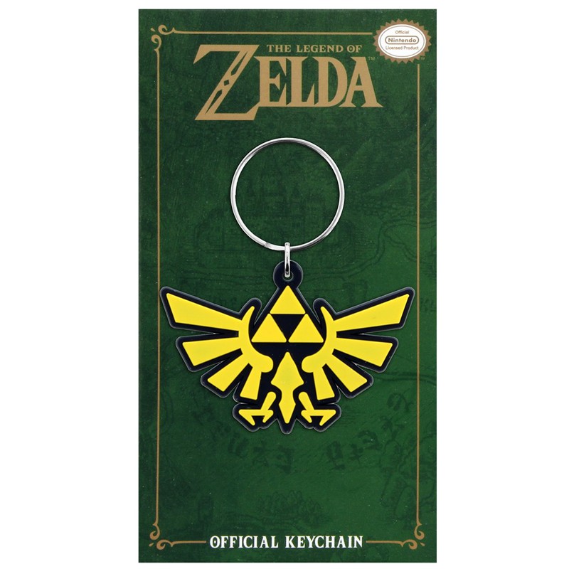 The Legend of Zelda Triforce Rubber Keychain [Official Licensed Product ...