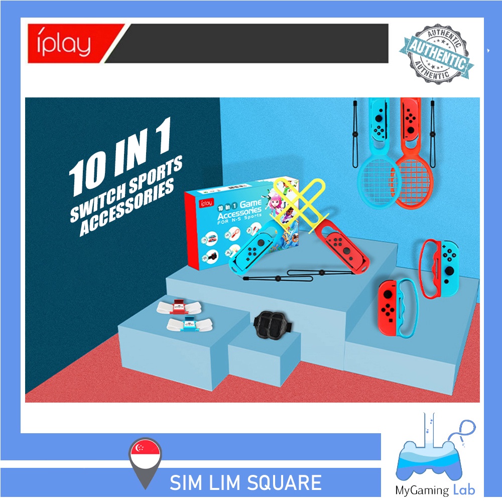 [SG Wholesaler] iPlay 10 IN 1 Nintendo Switch Sports Accessories Bundle ...