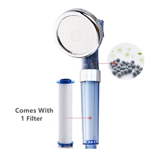 [sg Ready Stock] Negative Ions Bathroom Handheld Water Saving With