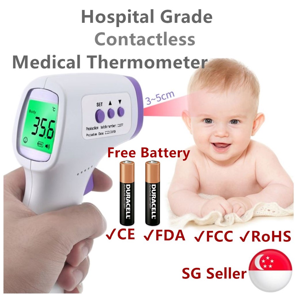 (SG Seller) Free Battery Non-contact Medical Thermometer Hospital Grade ...