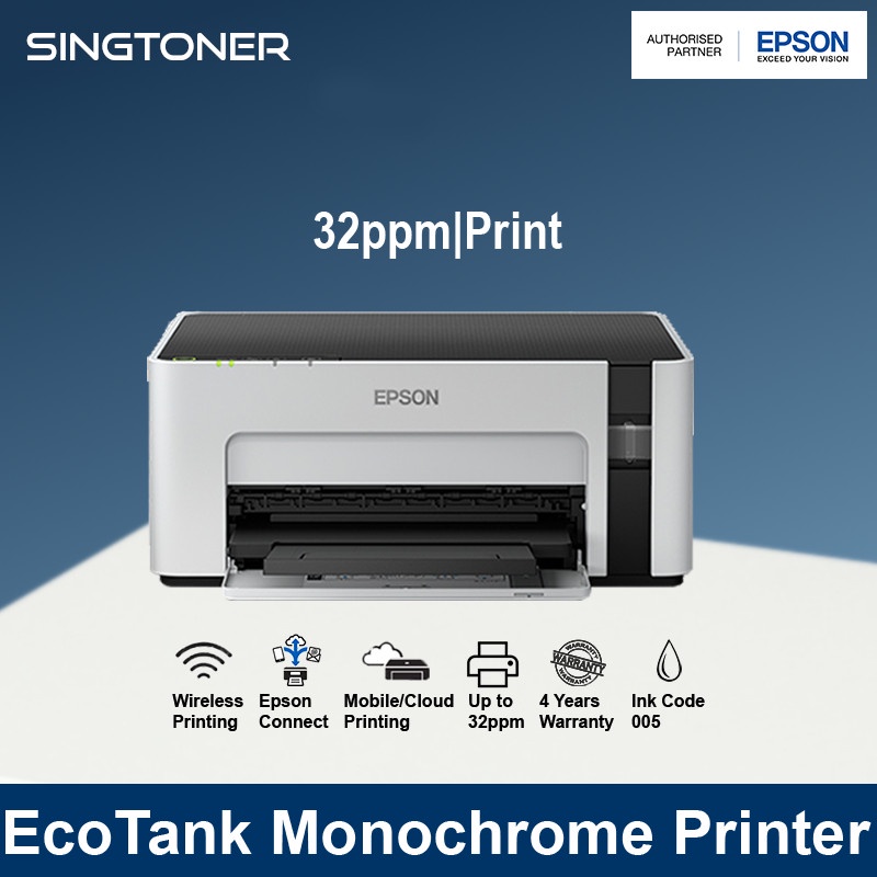 [Local Warranty] Epson M1120 EcoTank Monochrome Wi-Fi Ink Tank Printer ...