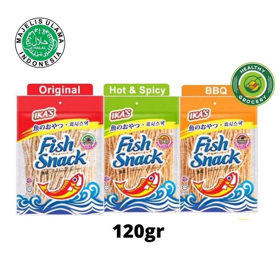 Ika's Fish Snack 120g Original Hot Spicy BBQ Flavored Fish Crackers ...