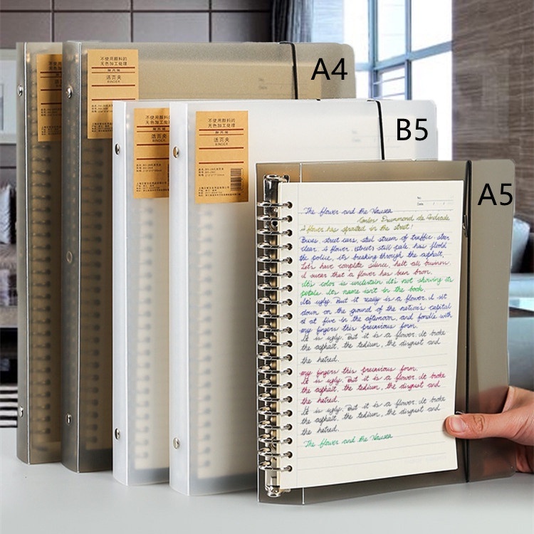 Loose Leaf Notebook A4/B5/A5 Note Books Books Refill Page Cover Index ...