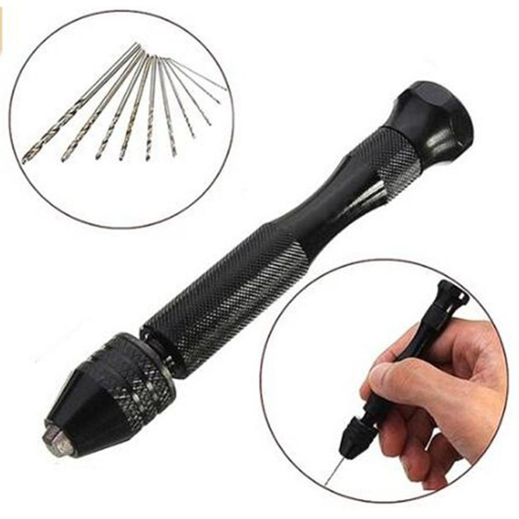 [SG Seller] Precision Pin Vise Model Aluminium Hand Drill Set Of 11 Pcs ...