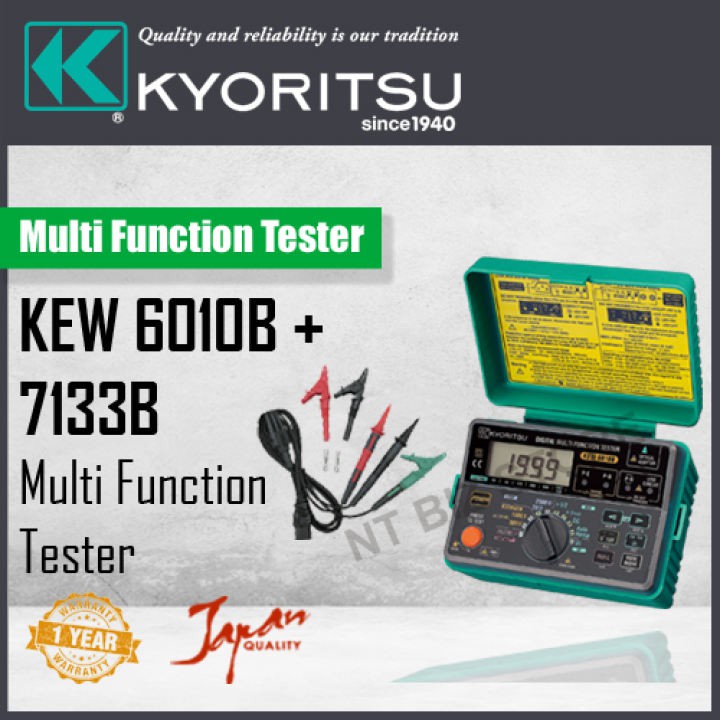 Kyoritsu 6010B + 7133B Digital Multi Function Tester With Distribution ...